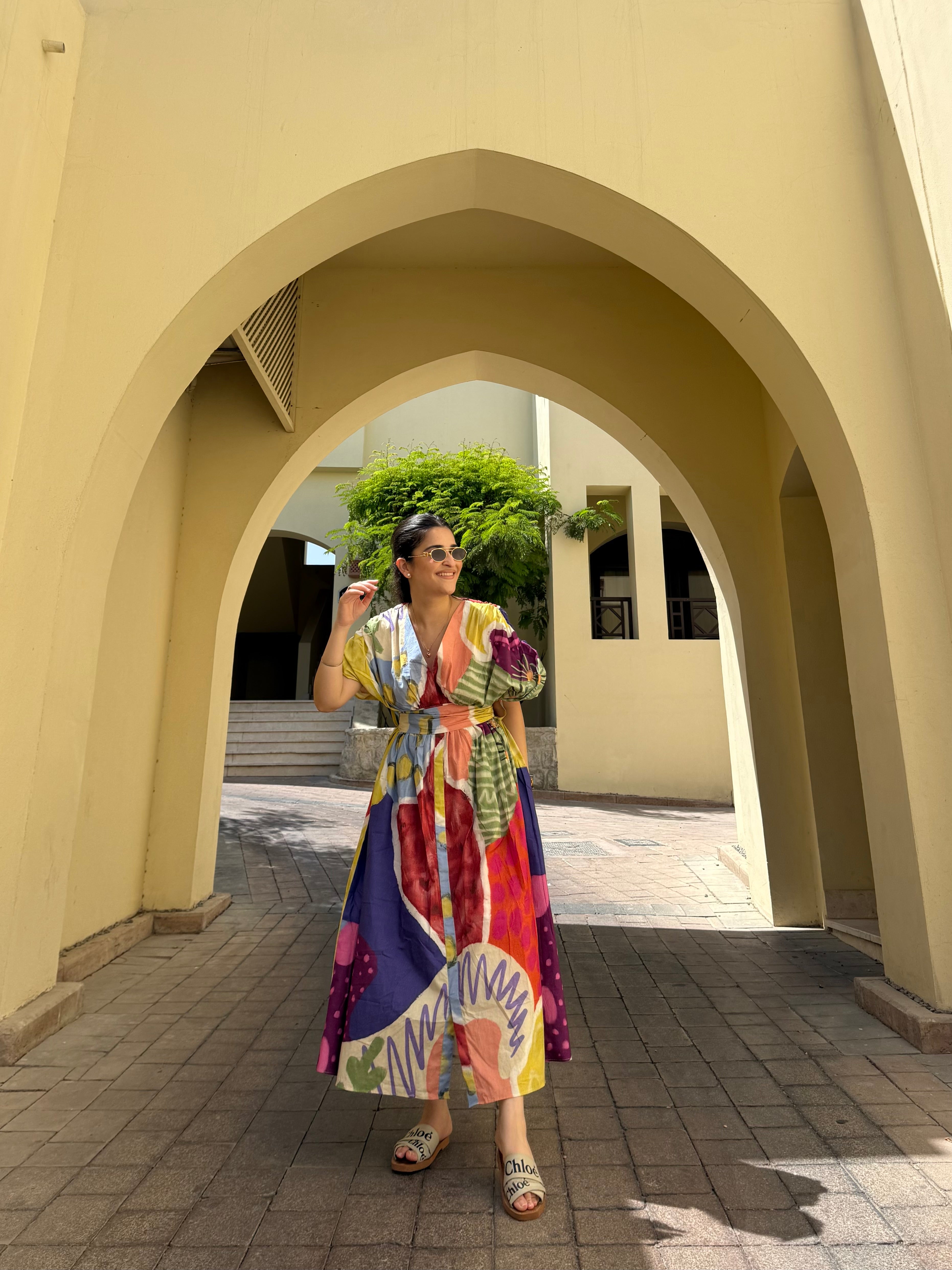 Juno Dress in Florentine Mosaic Print – The Gaima Label